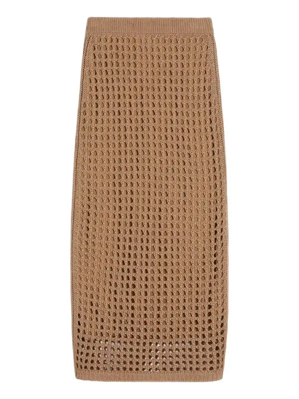 Max Mara Cotton Webbing Mini Skirt - Marrone