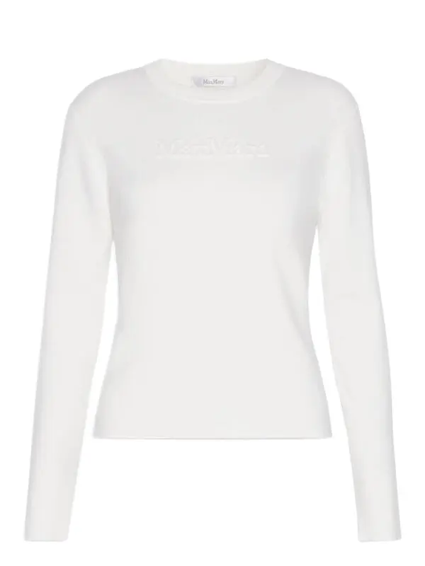 Max Mara Wool Interlock Crewneck Sweater - Bianco