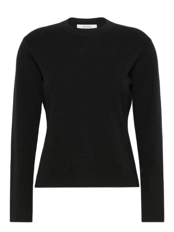 Max Mara Wool Interlock Crewneck Sweater - Nero