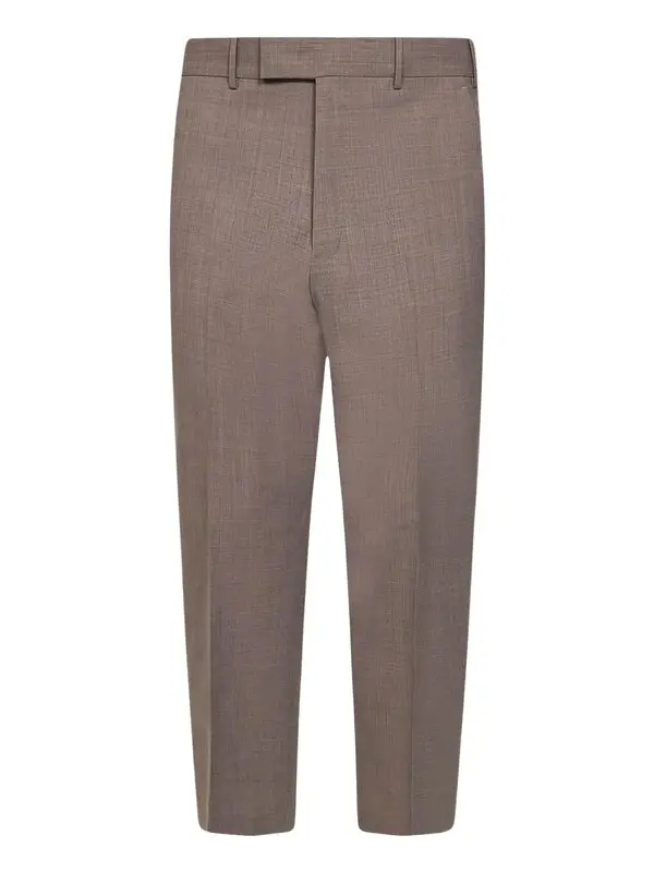 PT TORINO Rebel Fit Wool Trousers - Marrone