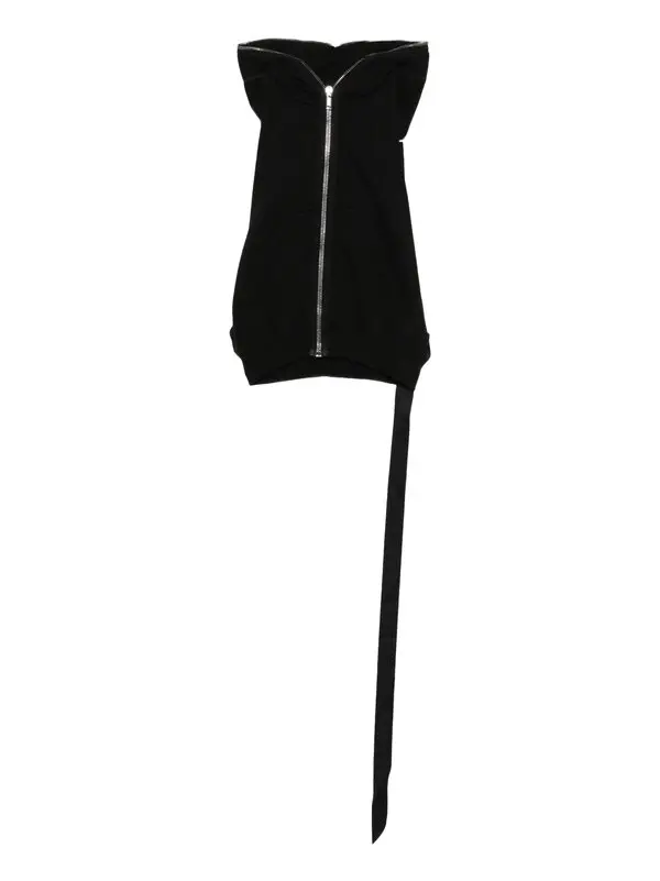 Rick Owens Zip-front Hooded Sweatshirt - Nero