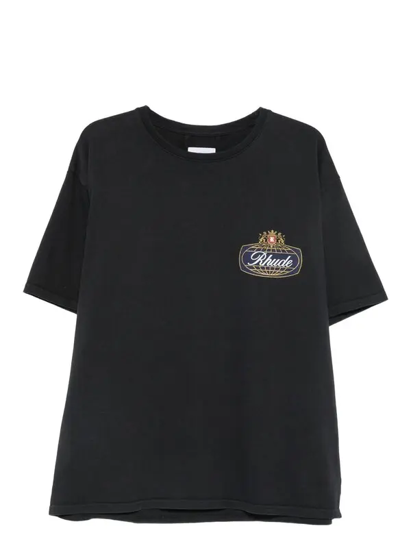Rhude Safari Crest Tee For - Blkbluerd