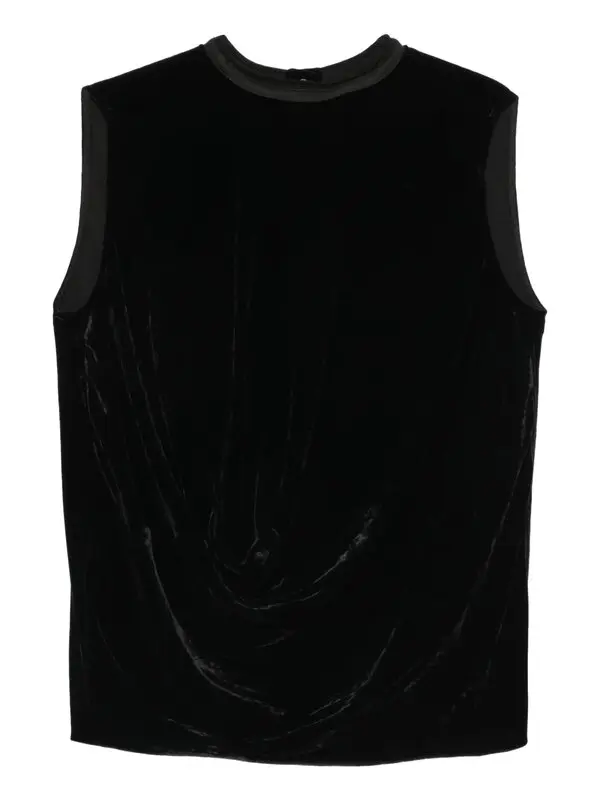 Rick Owens Sleeveless Velvet Top - Nero