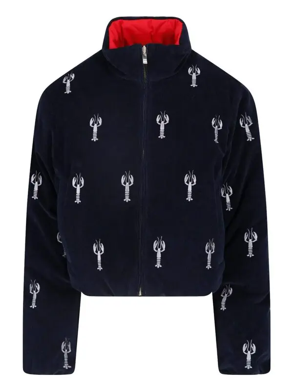 Thom Browne Lobster Embroidered Puffer Jacket - Blue