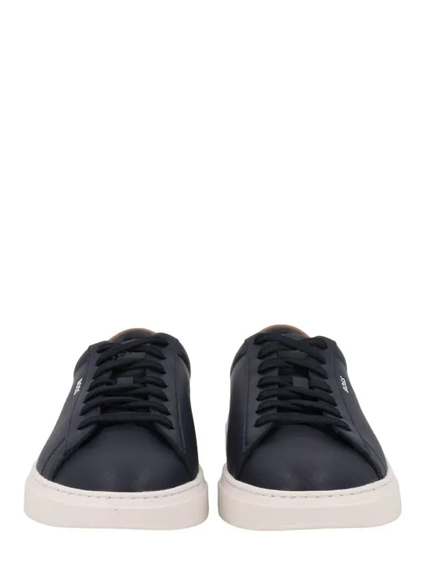 BOSS Low-top Leather Sneakers - Blue