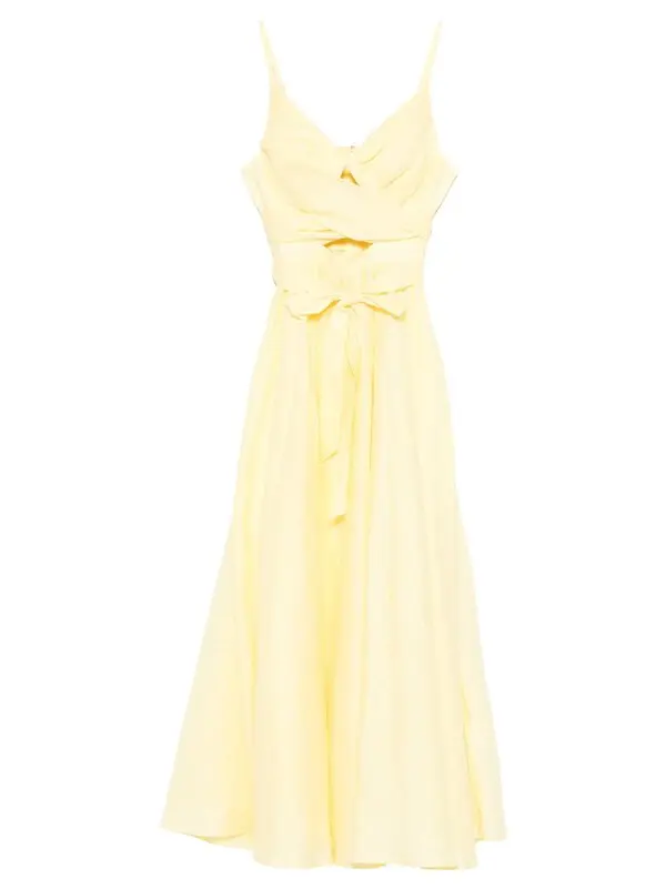 Zimmermann Linen Mini Dress With Cut-out Detail - Giallo