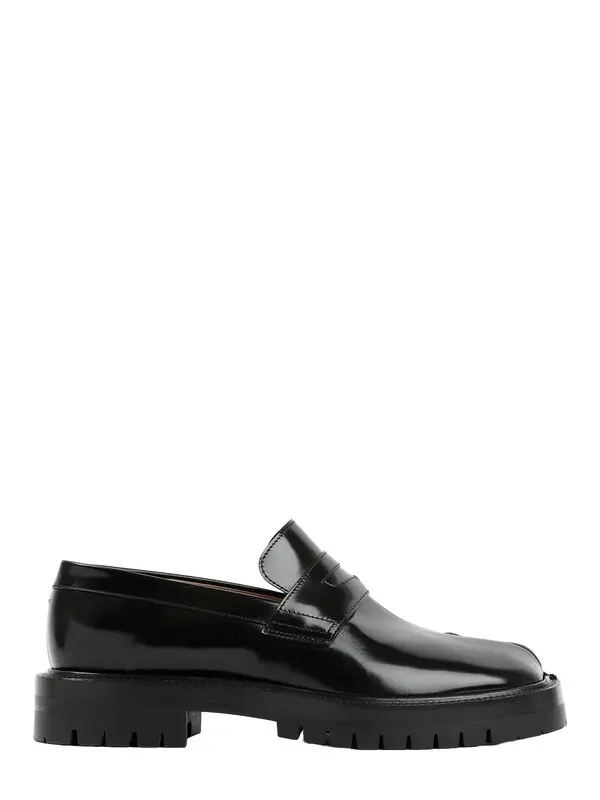 MAISON MARGIELA Split-toe Leather Loafers - Black