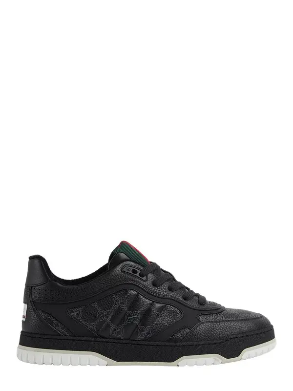 Gucci Gg Outline Pebbled Leather Sneakers - Nero