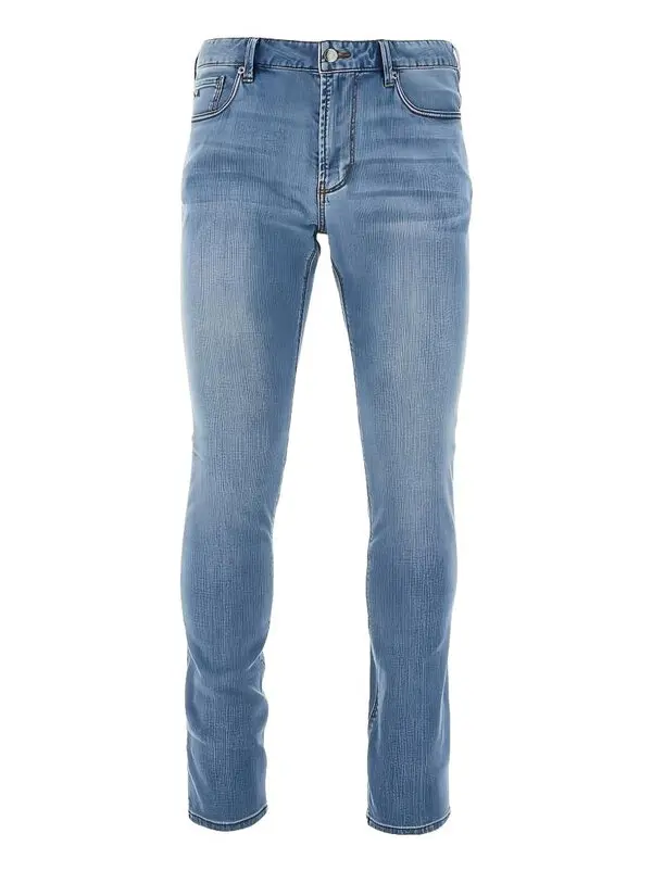 Emporio Armani Cotton Denim Jeans - Blue