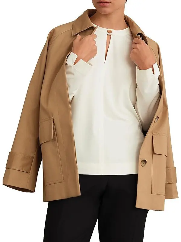 HOBBS LONDON Janey Ponte Tunic - Ivory
