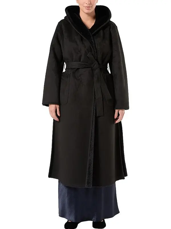 Marina Rinaldi Reversible Hooded Coat - Midnight Blue