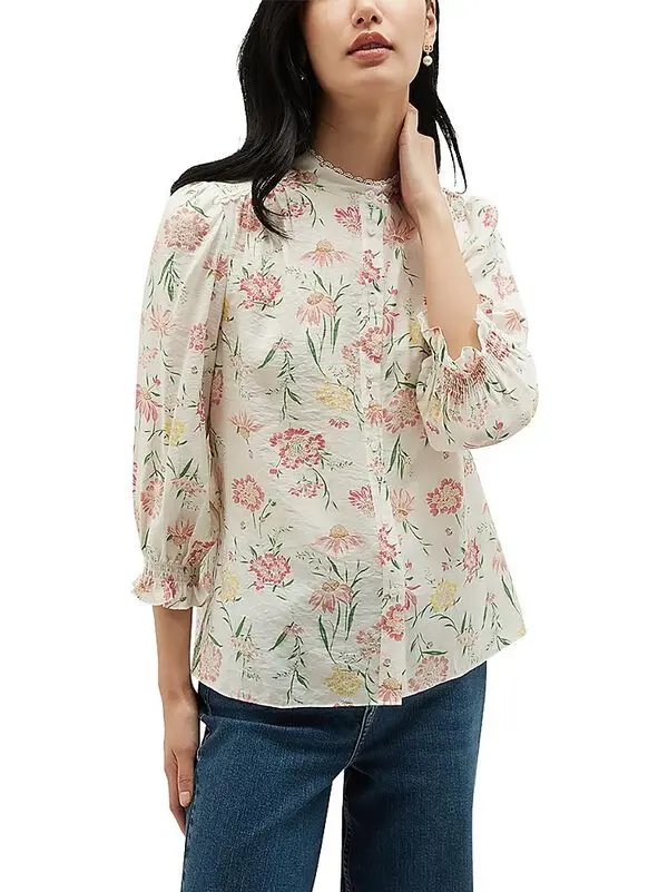 HOBBS LONDON Frances Blouse - Ivory Multi