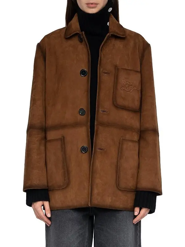 Zadig&Voltaire Venezia Suede Jacket - Cognac