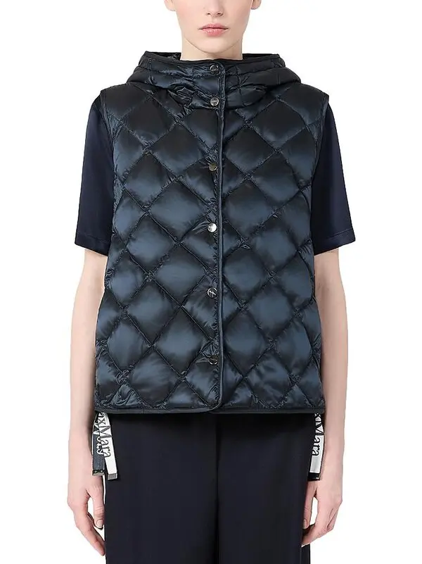 Max Mara Down Quilted Vest - Midnight Blue