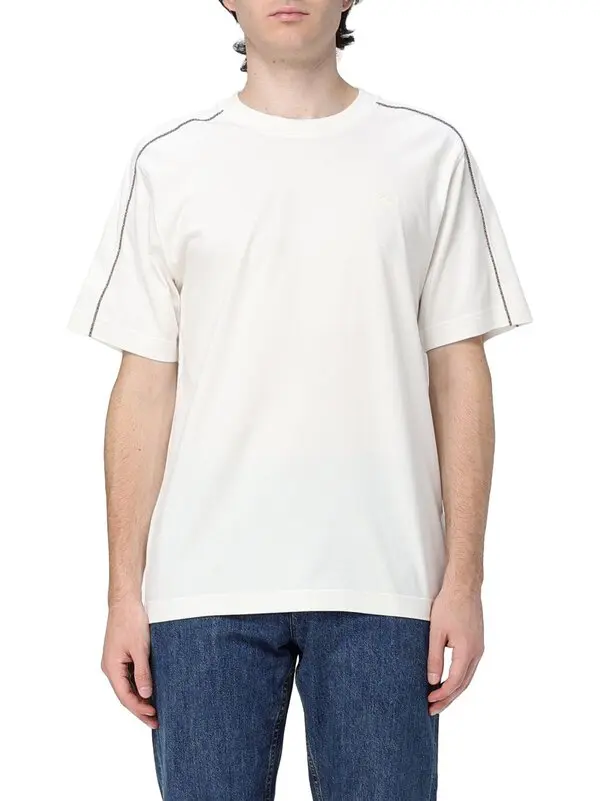 Burberry Short-sleeved Pure Cotton T-shirt With Crew Neck - Ivory
