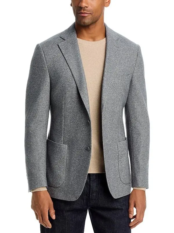 Vince Wool & Cashmere Brushed Jersey Sport Coat - Light Grey