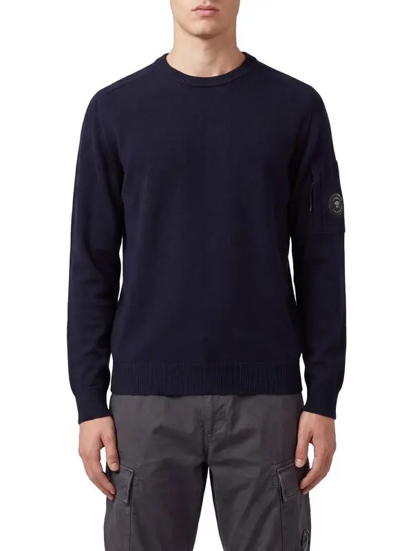 C.P. COMPANY Wool-blend Crewneck Jumper - Blue