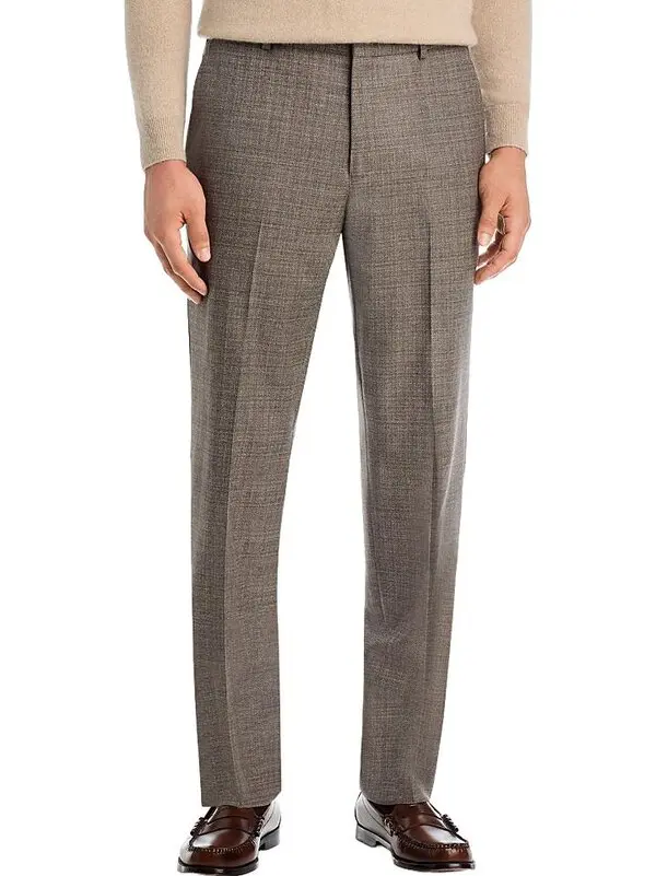 Vince Melange Brushed Regular Fit Suit Pants - Heather Brown