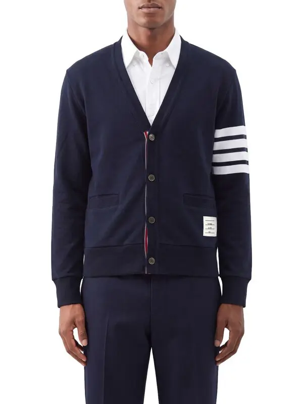 Thom Browne Four-bar Cardigan - Navy