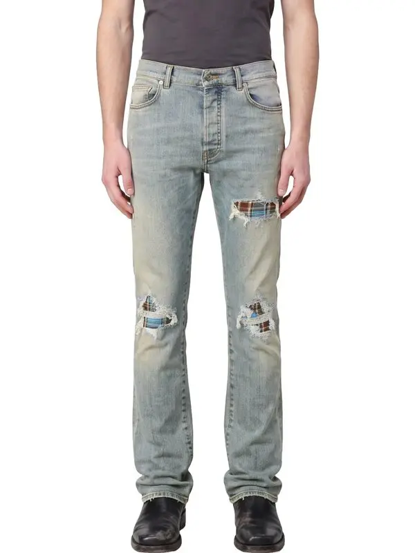 Amiri Distressed Skinny Fit Jeans - Blue