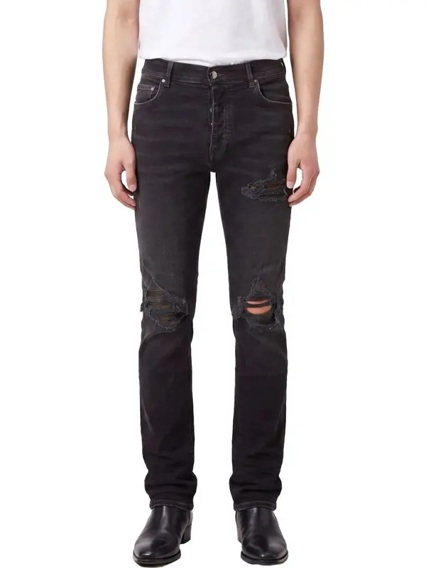 Amiri Distressed Skinny Fit Jeans - Black