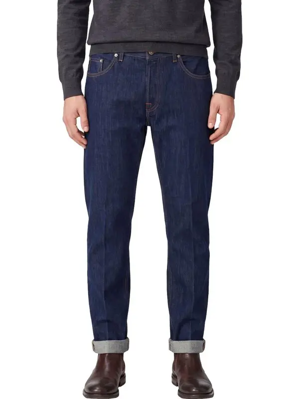 DONDUP Iconic Slim Fit Mid-rise Cotton Denim Jeans - Blue