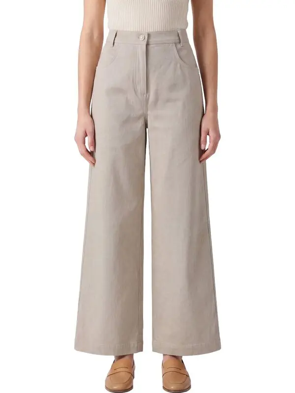 Max Mara Wide-leg Jeans - Beige
