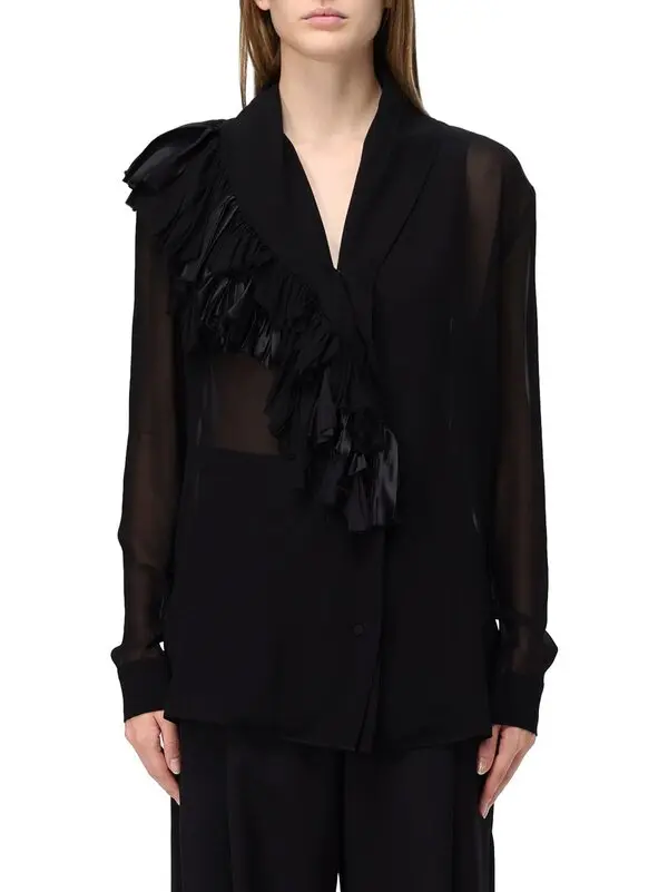Alberta Ferretti Ruffled Blouse - Black