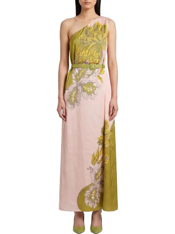La DoubleJ One-shoulder Maxi Dress - Green