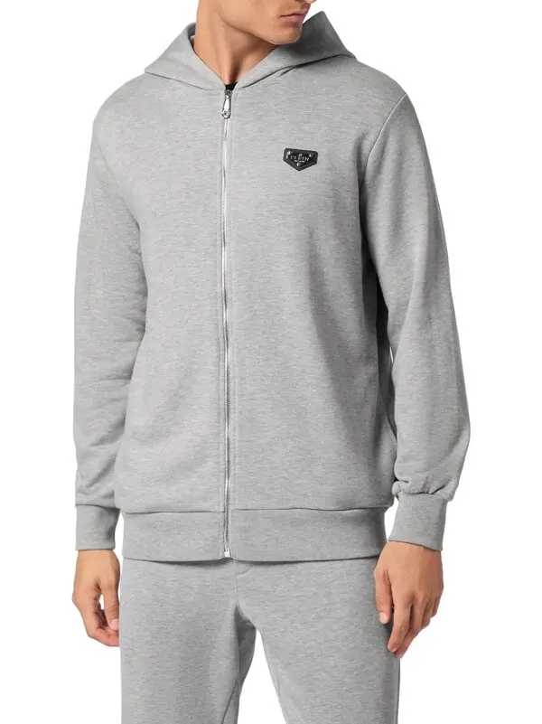 Philipp Plein Zip-up Hoodie - Grey