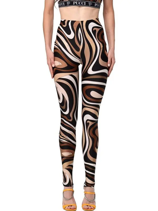 Emilio Pucci Printed Leggings - Brown