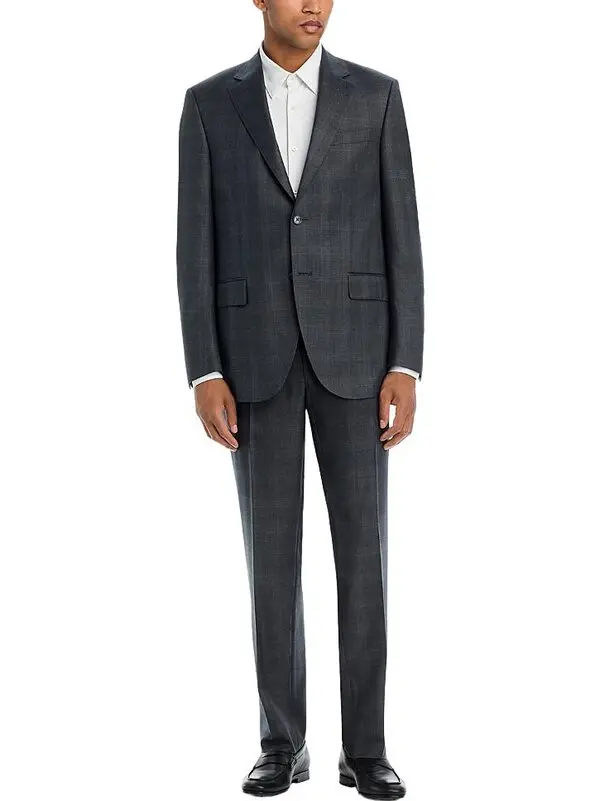 Peter Millar Flynn Classic Fit Tonal Plaid Suit - Charcoal
