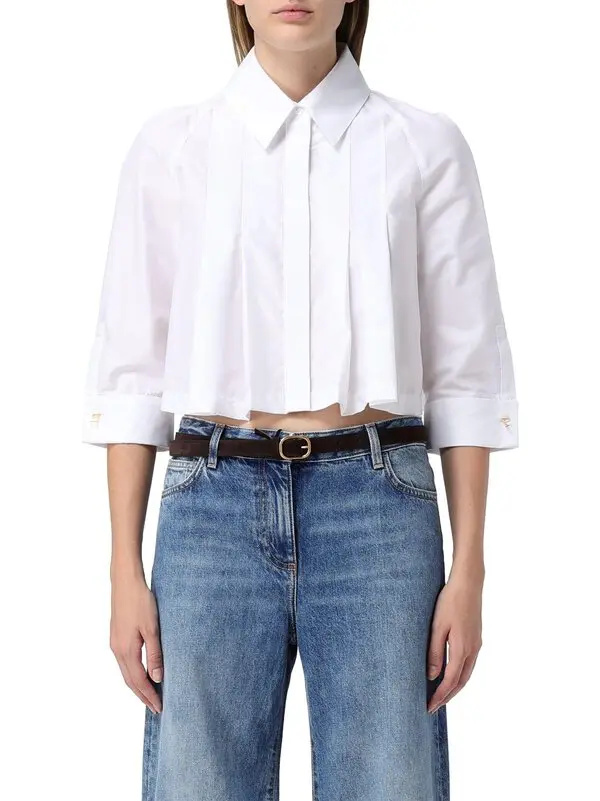 Elisabetta Franchi Cropped Shirt - White