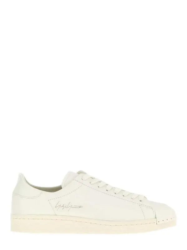 Y3 Superstar Smooth Leather Sneakers With Shell Toe - White
