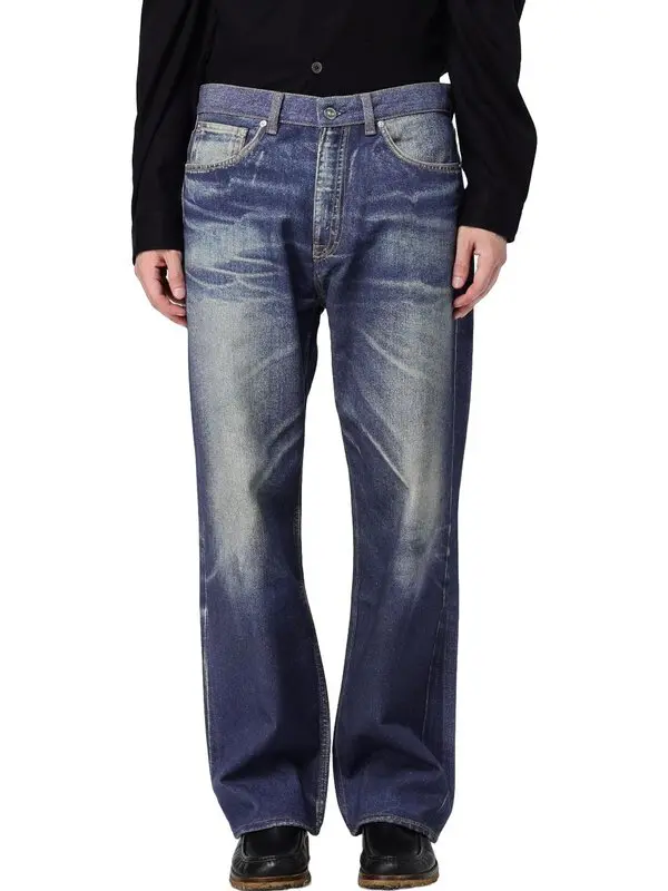 Our Legacy Abstract Print Straight Cut Jeans - Denim