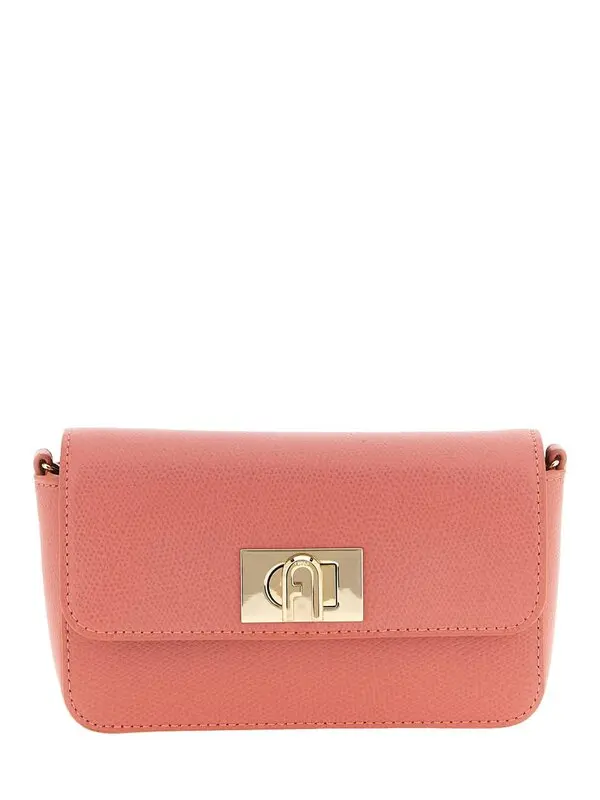 Furla Crossbody Bag With Turn Lock Clasp - Pink