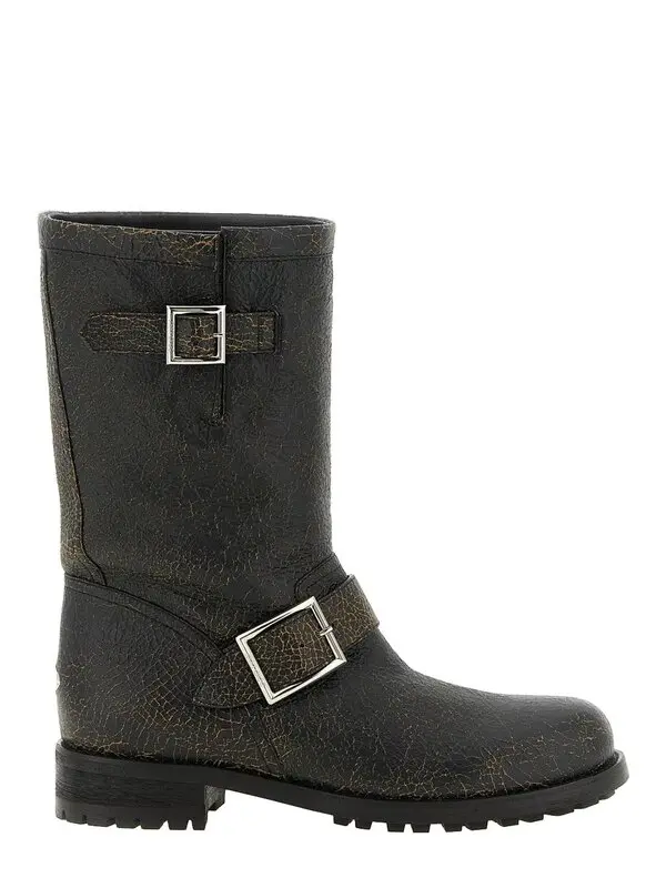 JIMMY CHOO Buckled Boots - Black