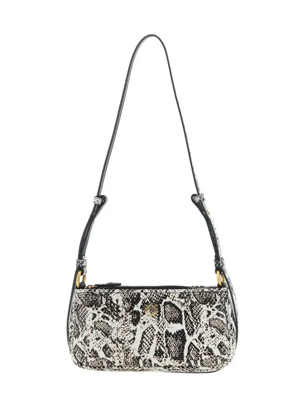 Pinko Leather Crossbody Bag - Grey