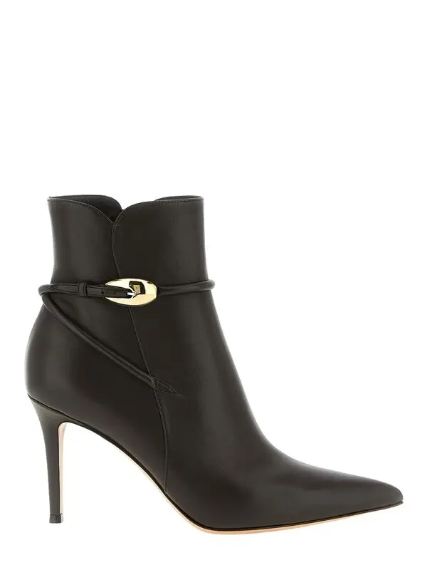 GIANVITO ROSSI Jungle Mamba Nappa Leather Ankle Boots - Brown
