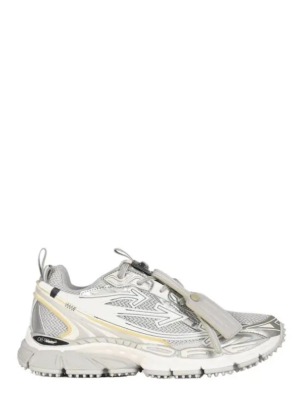 Off-White Be Right Back" Leather And Mesh Low-top Sneakers - Grey