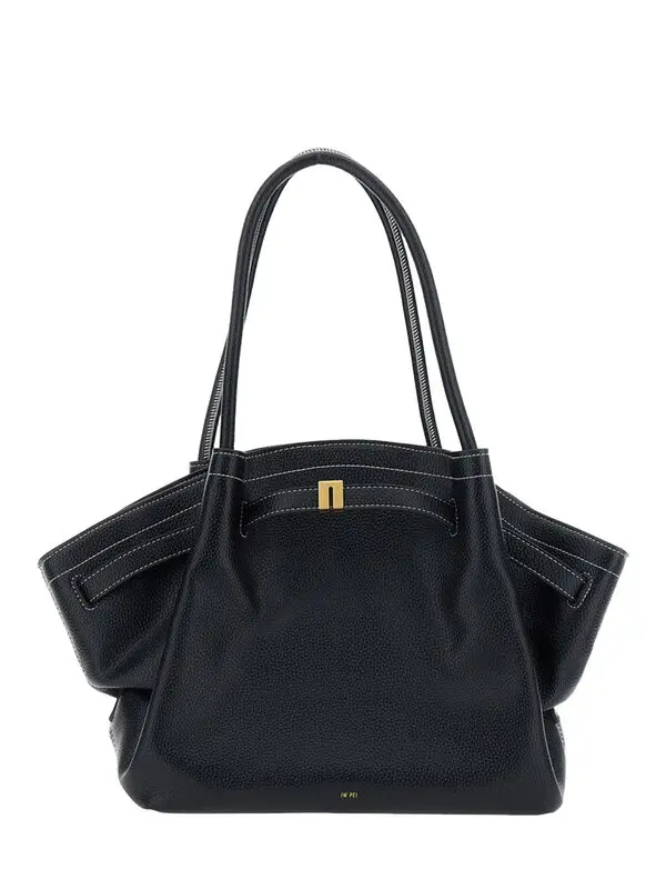 Jw Pei Shoulder Bag With Gold Tone Clasp - Black