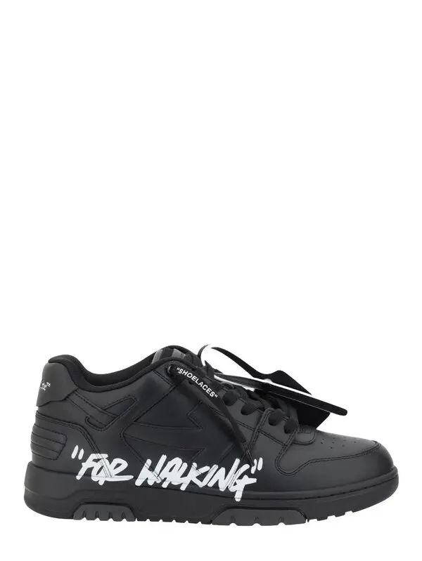 Off-White For Walking" Sneakers - Black