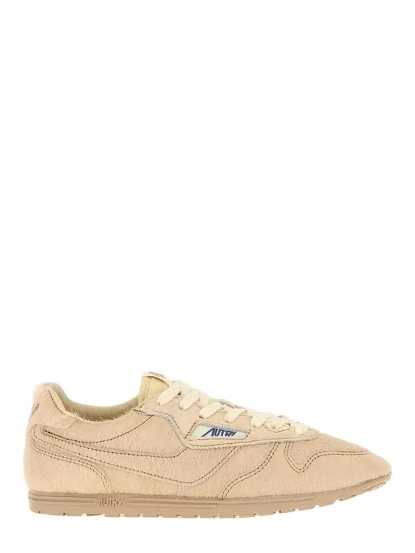 AUTRY Windspin Low-top Sneakers In Pony-effect Leather - Ivory