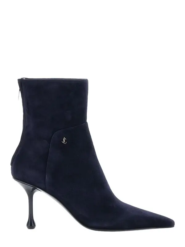 JIMMY CHOO Suede Ankle Boots With Stiletto Heel - Blue