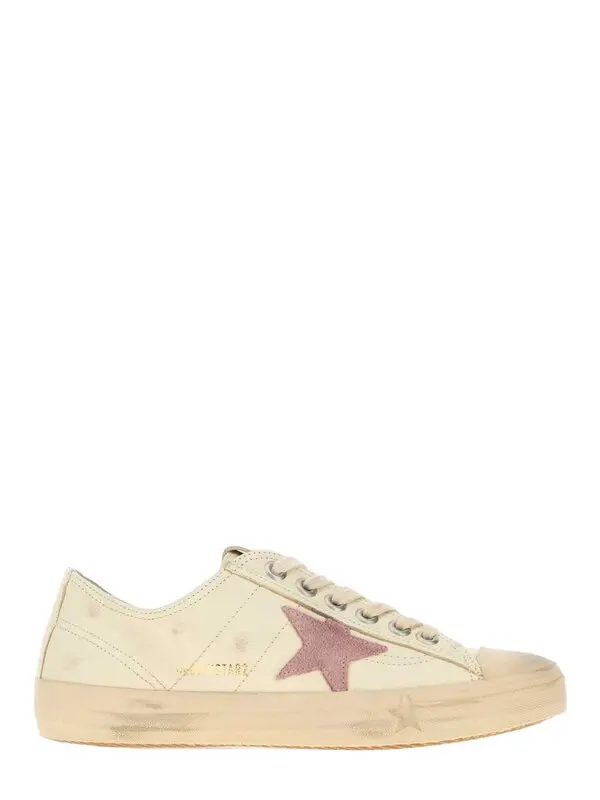 GOLDEN GOOSE V-star Leather Sneakers - White