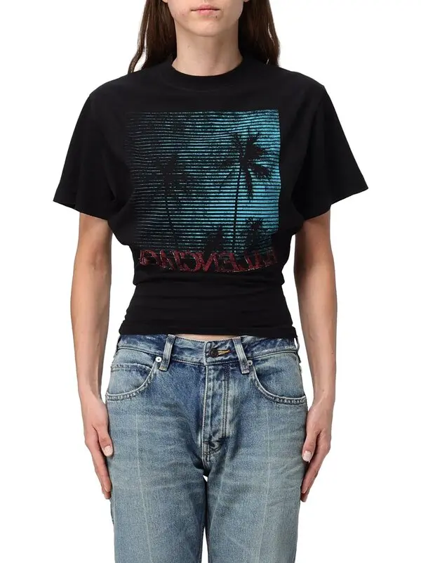 Balenciaga Graphic Print T-shirt - Black