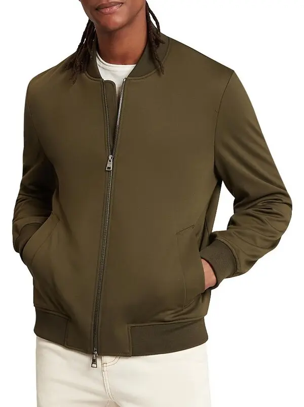 Ted Baker London Reznor Jersey Bomber Jacket - Khaki