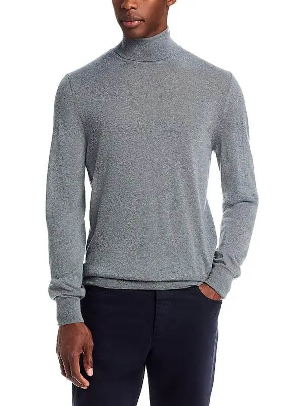 Canali Merino Wool Turtleneck Sweater - Grey