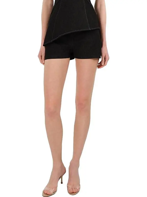 NOCTURNE Mini Denim Shorts - Black