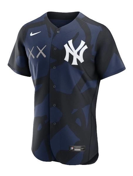KAWS X Nike Mlb Authentic New York Yankees Jersey - Black/blue